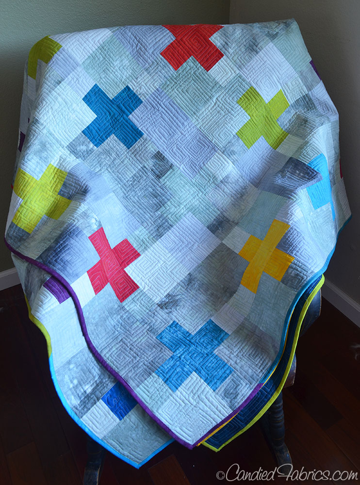 16 | My Scrappy Swiss Cross Quilt is COMPLETE!!!! – Candied Fabrics
